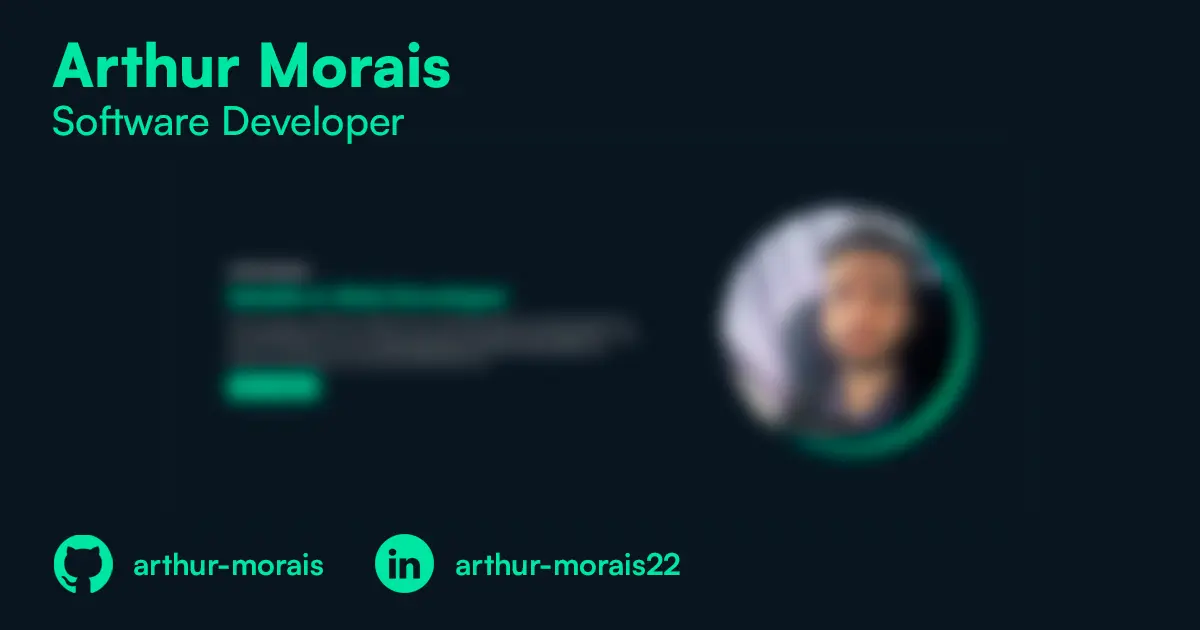 Arthur Morais | Software Developer
